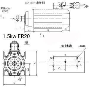 Spindle cnc vuông làm mát bằng gió - CNCSTORE