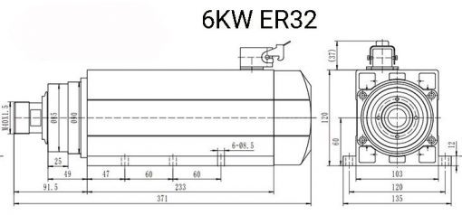 Spindle cnc vuông làm mát bằng gió - CNCSTORE