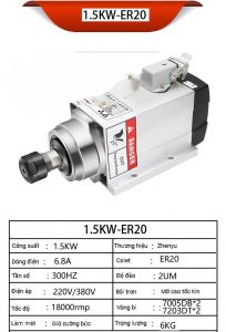 Spindle cnc vuông làm mát bằng gió - CNCSTORE